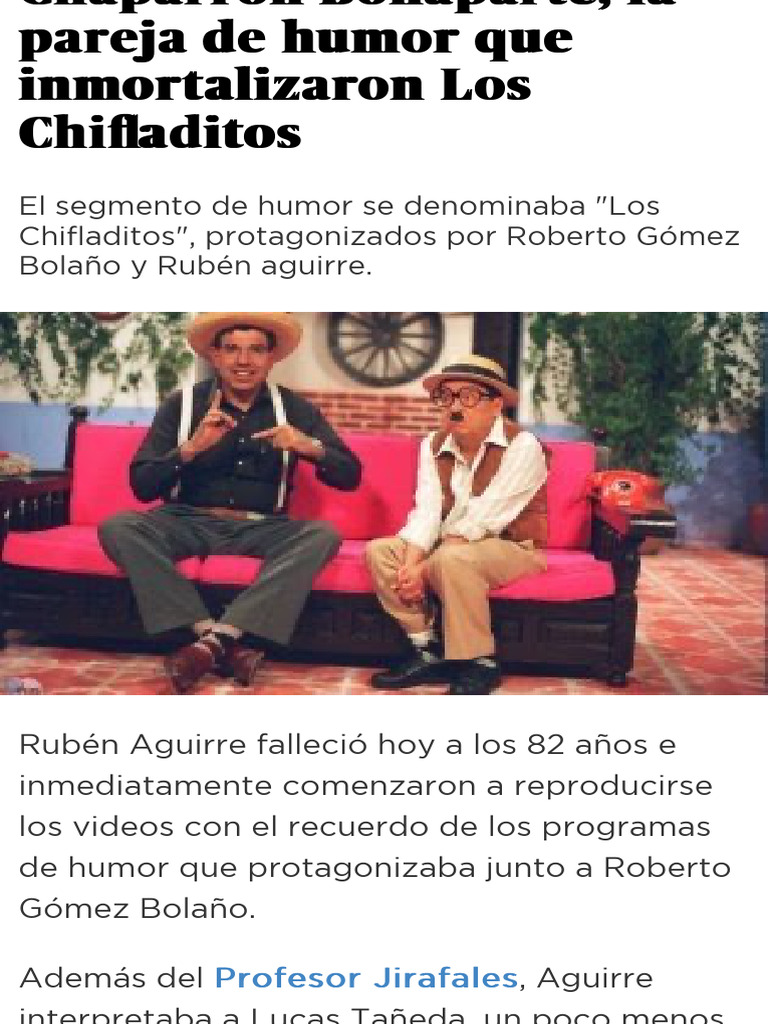 Las Frases de Lucas y Chaparrón Bonaparte, La Pareja de Humor Que ...