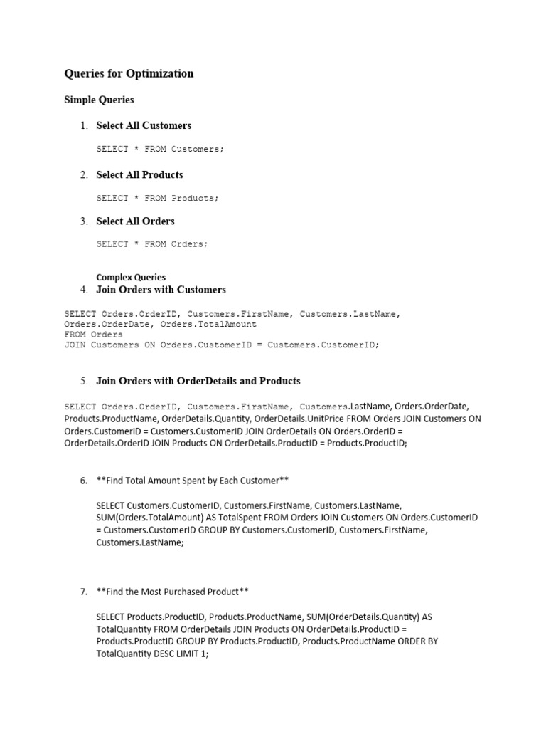 Advanced Database Concepts4b-Queries For Optimization | PDF