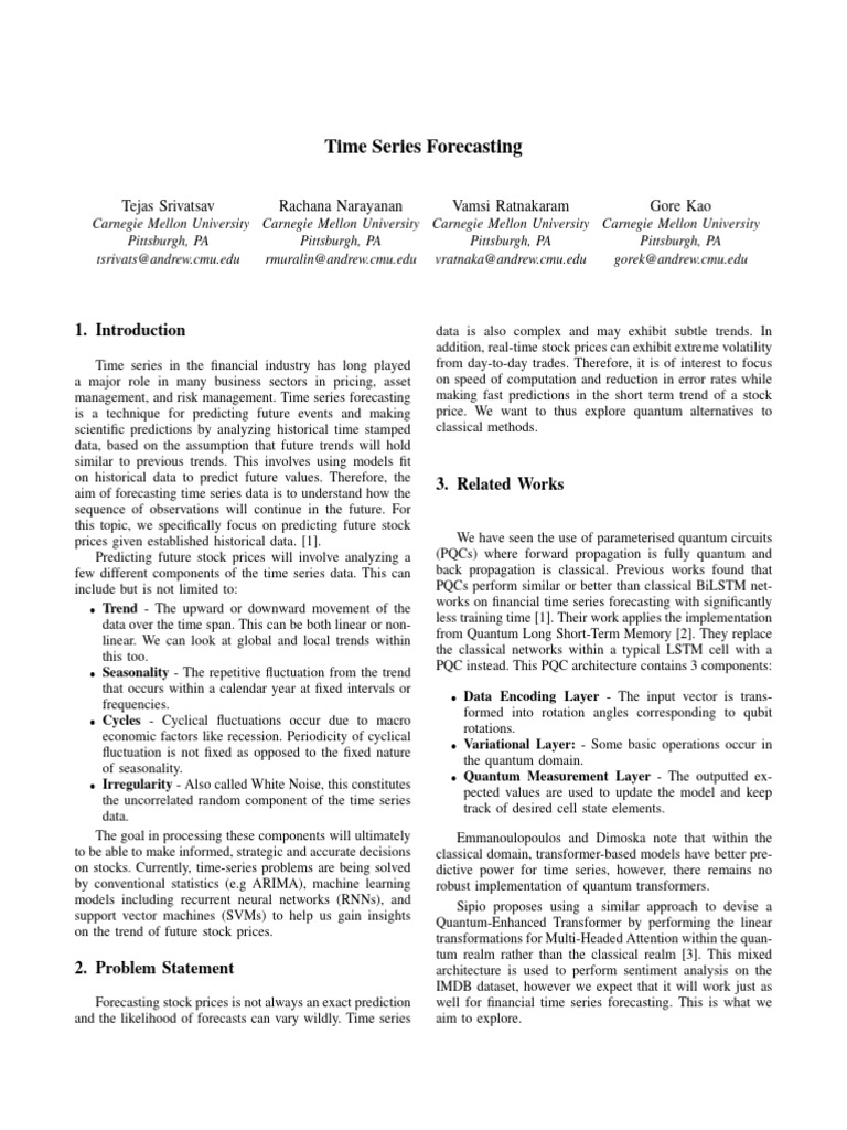 Time Series Forecasting Final Report | Download Free PDF | Mean Squared Error | Artificial ...