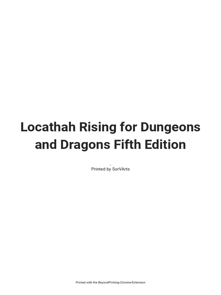 Locathah Rising | PDF | Deck (Ship) | Dungeons & Dragons