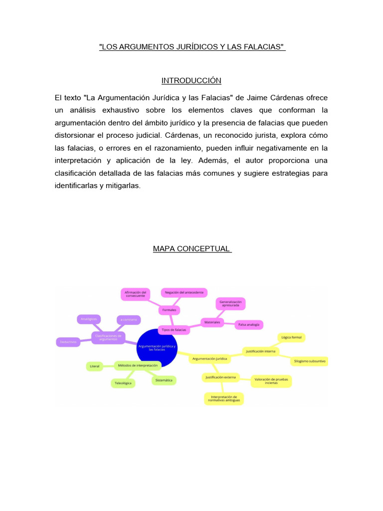 Trabajo Jaime Cardenas CFQ | PDF | Falacia | Lógica