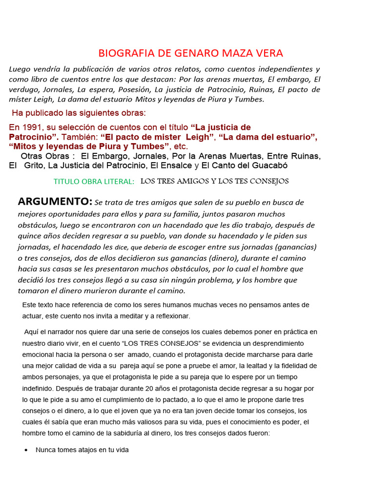 Biografia de Genaro Maza | PDF