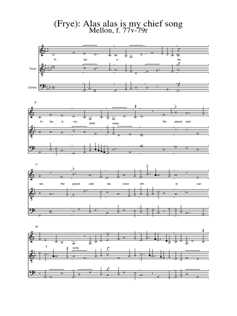 Alas Alas (Walter Frye) | PDF