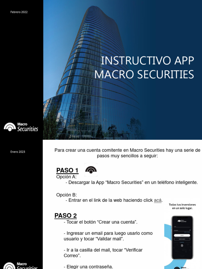 Instructivo App Macro Securities para Clientes | PDF