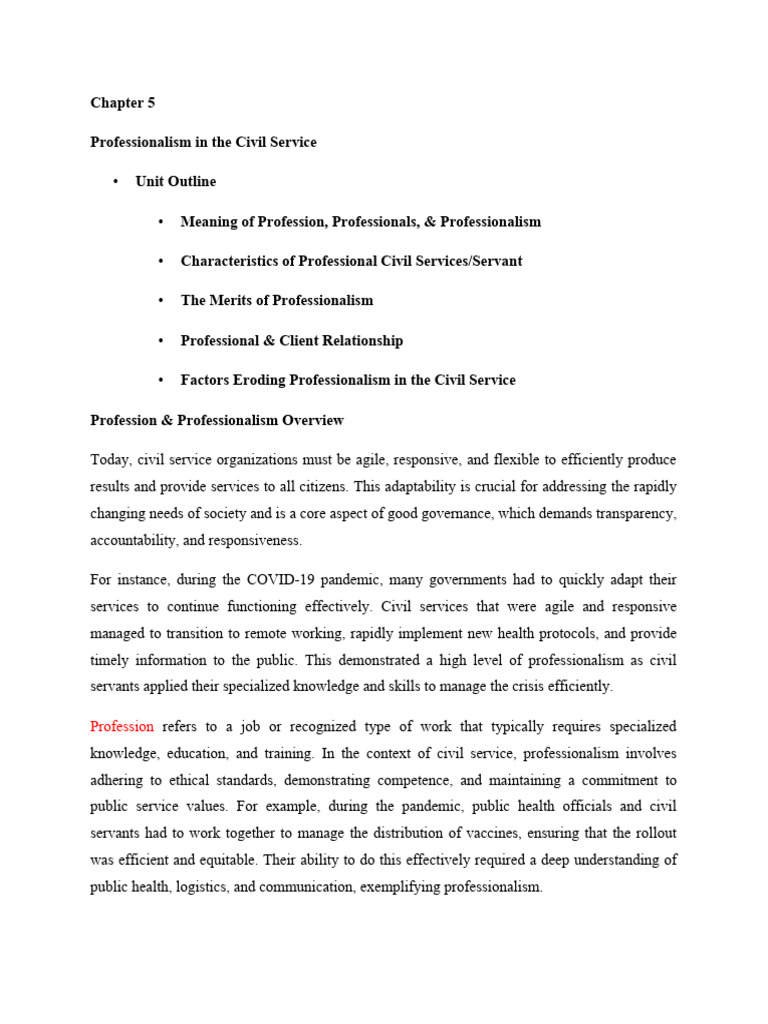 Chapter 5 Professionalism | PDF | Professional Ethics | Leadership