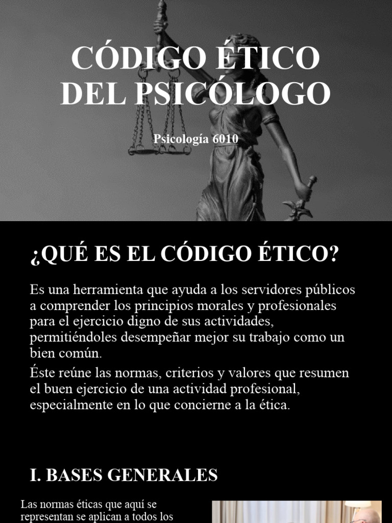 Código Ético Del Psicólogo | PDF | Relaciones personales, crianza y ...