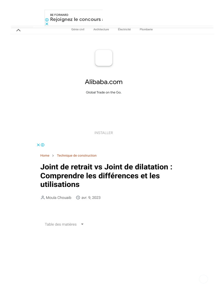 Différences entre joints de retrait et dilatation | PDF | Béton ...