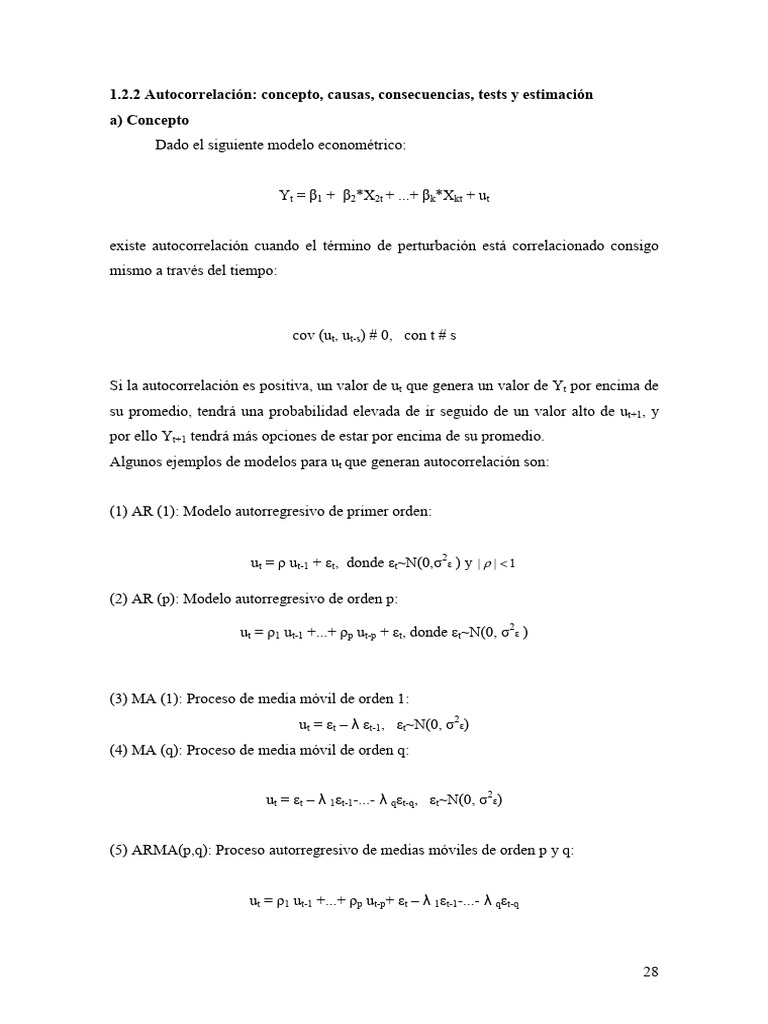 Tema 1 Segunda Parte | PDF | Mínimos cuadrados ordinarios | Métodos matemáticos y cuantitativos ...