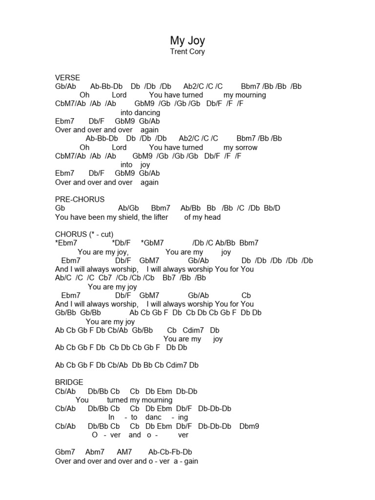 My Joy Trent Cory Pdf