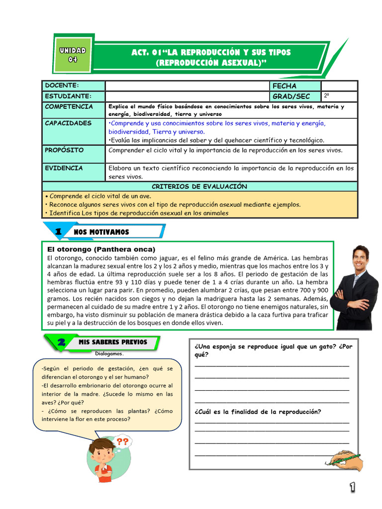 A-2º Act 1 Cyt Unid 4 - Sem 1 | PDF | Reproducción | Biología Celular)