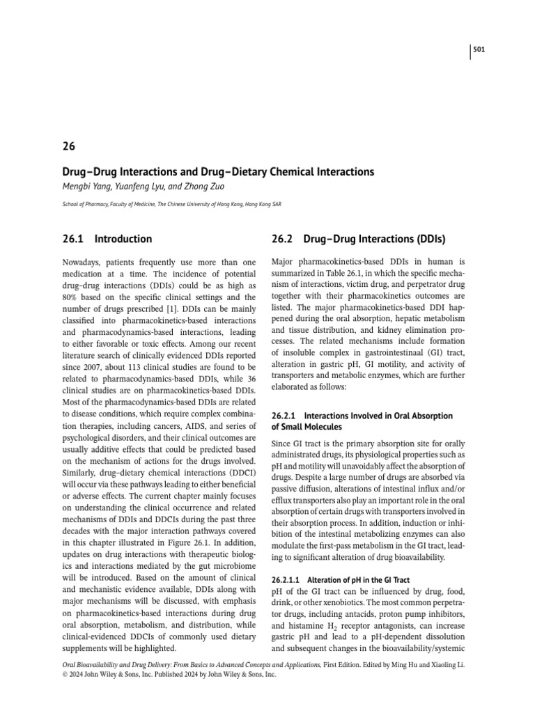 Oral Bioavailability and Drug Delivery - 2023 - Hu - Drug Drug ... Oral Bioavailability and Drug Delivery - 2023 - Hu - Drug Drug ...