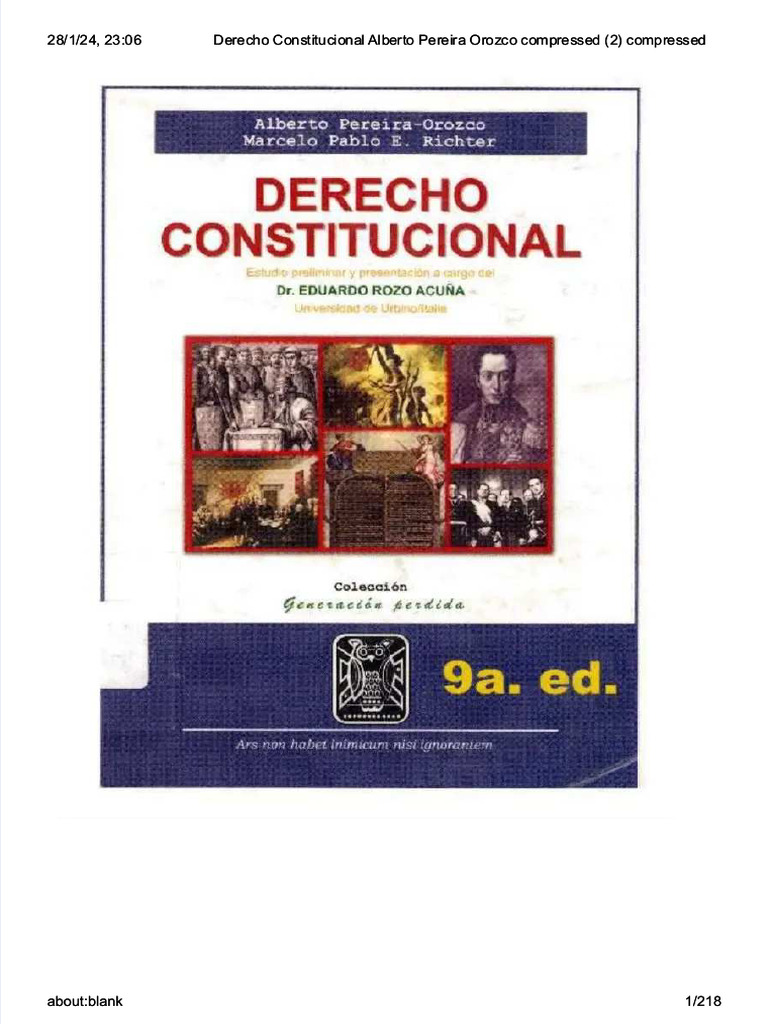 PDF Derecho Constitucional Alberto Pereira Orozco Compress | PDF | Cartas Políticas | Documento