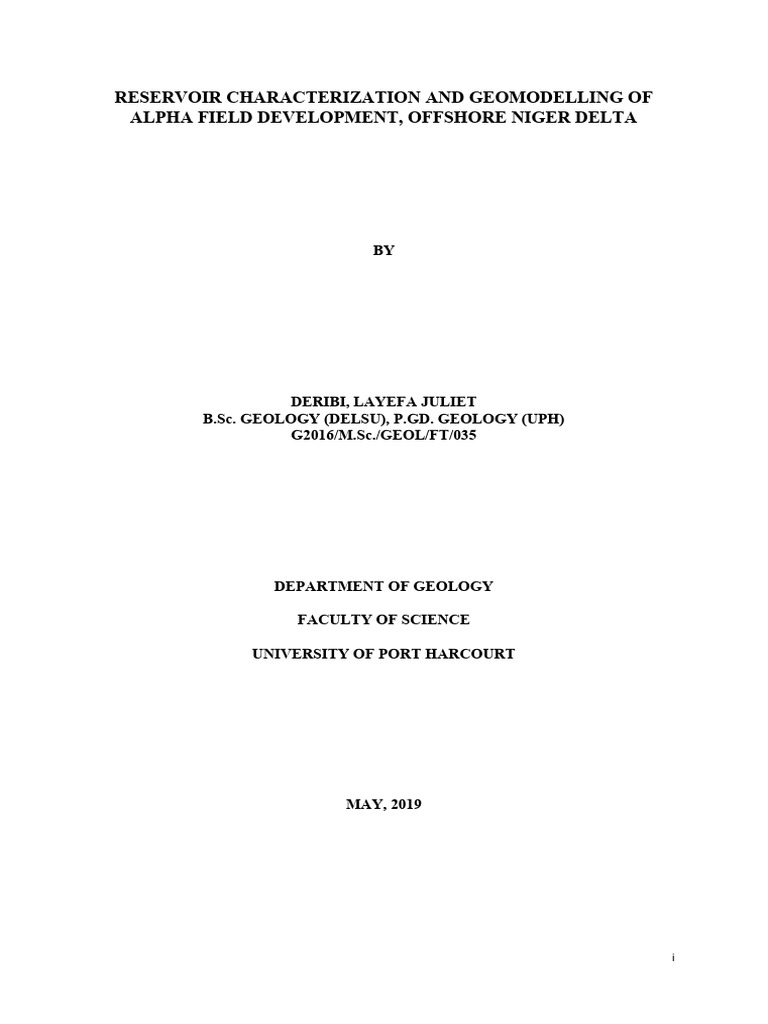 Layefa Deribi Juliet - Preliminary | PDF | Petroleum Reservoir | Geology