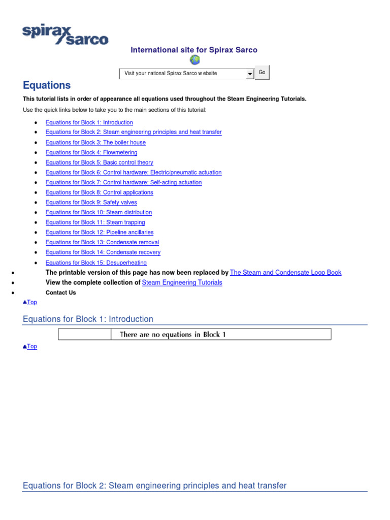 Steam Engineering Equations Guide | PDF