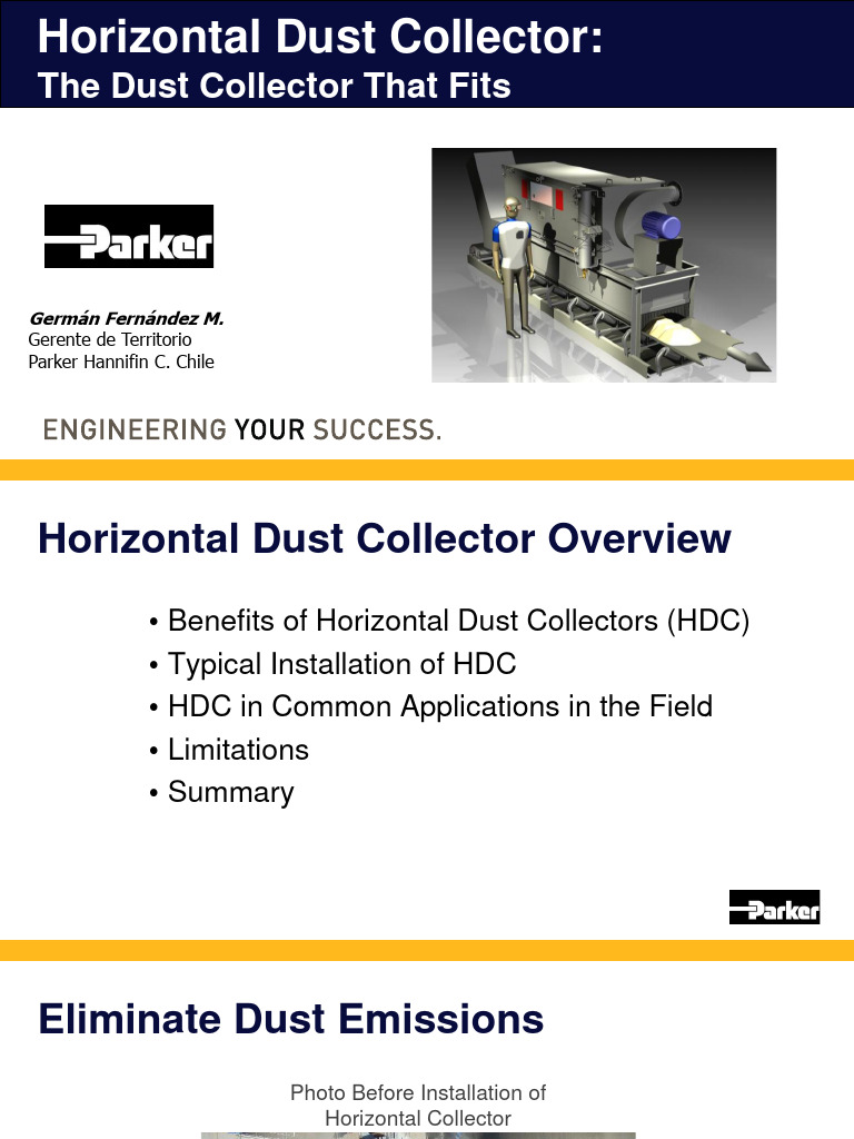 Parker Horizontal DUST Collector Presentation | PDF | Filtration | Duct ...