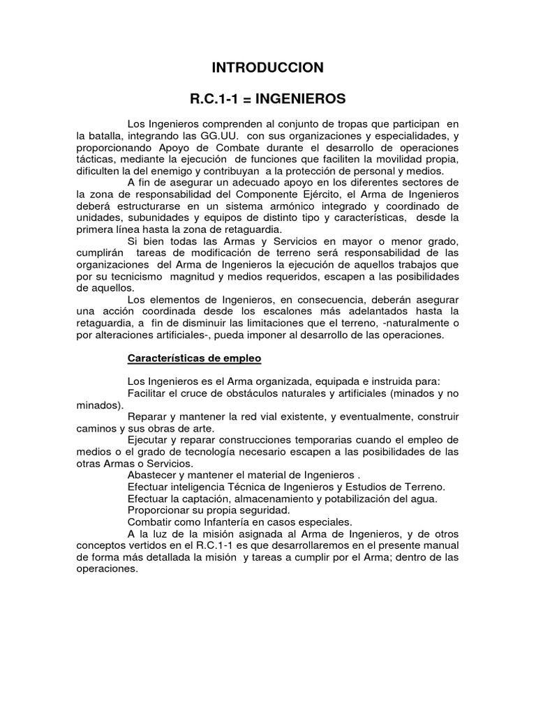 DptoInstIntranet - Manuales - 17. RC 5-1 (Reglamento General de Ingenieros) - CAPITULO I | PDF ...