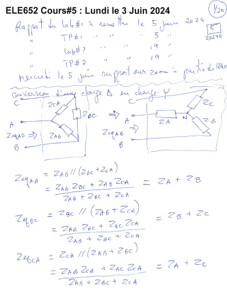 Note de Cours ELE652 2024E | PDF