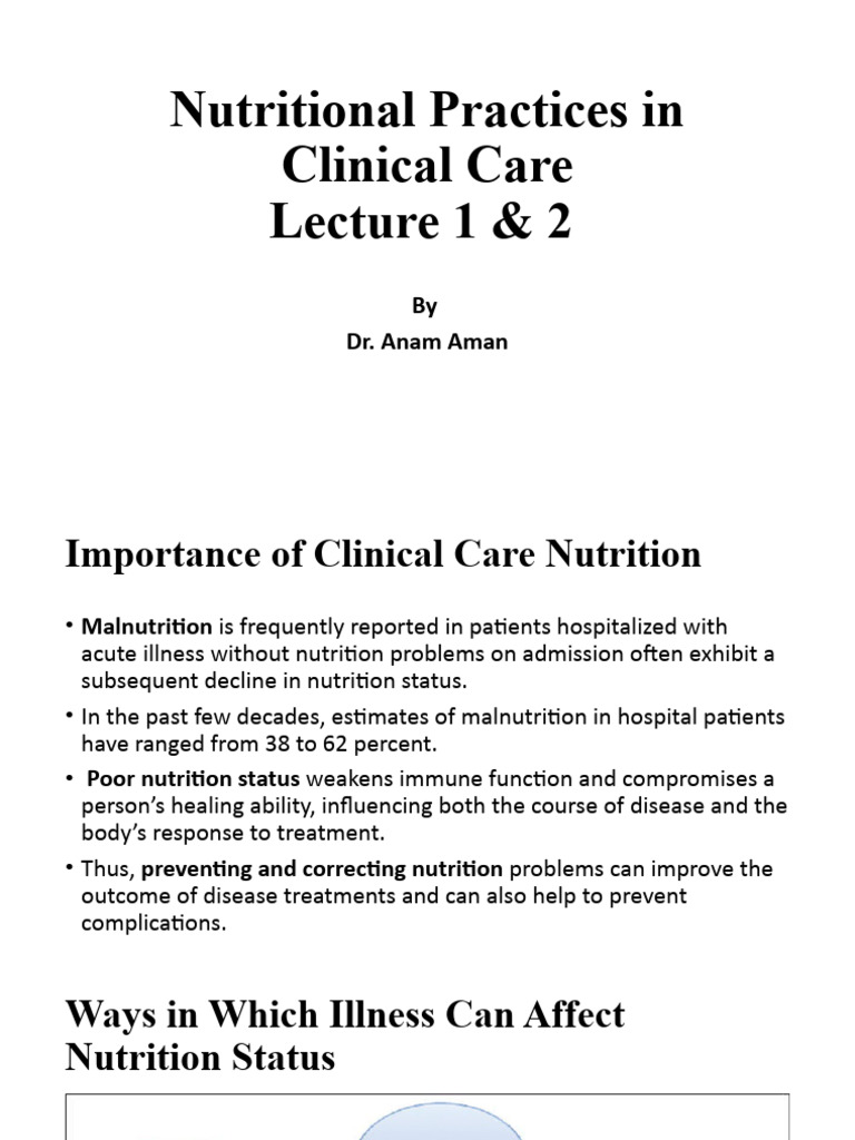 Nutritional Practices in Clinical Care | PDF | Malnutrition | Weight Loss