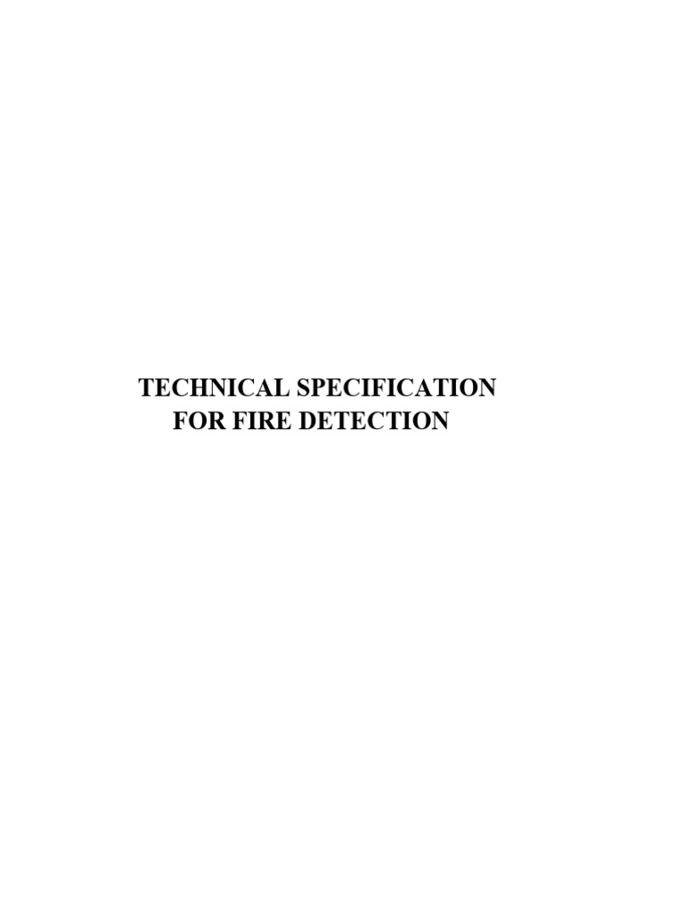 B-1) Fire Alarm Technical Specification | PDF | Battery Charger | Sensor