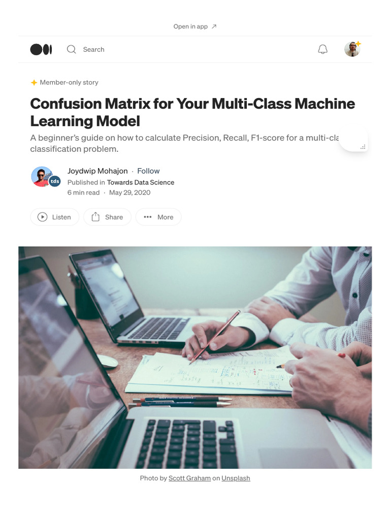 Confusion Matrix For Your Multi-Class Machine Learning Model - by Joydwip Mohajon - Towards Data ...