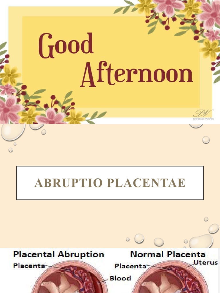 Abruptio Placentae | PDF | Childbirth | Medical Specialties