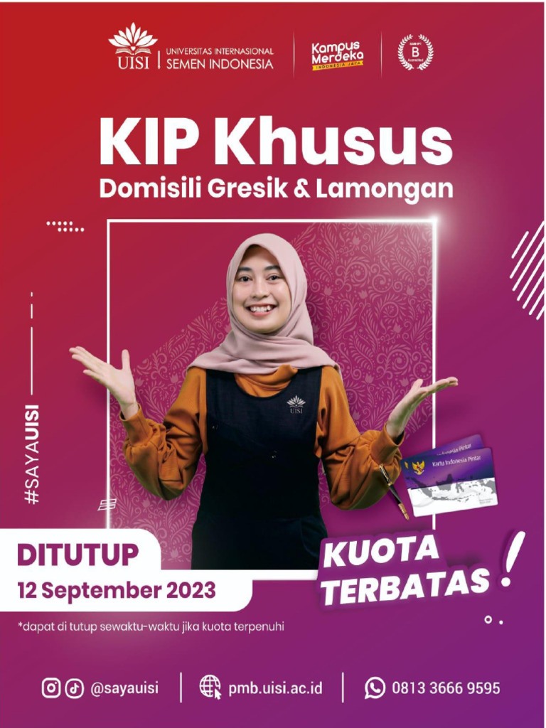 Beasiswa KIP UISI Khusus Domisili Gresik Dan Lamongan | PDF