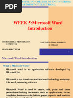 Introduction To MS Word | PDF | Microsoft Word | Application Software