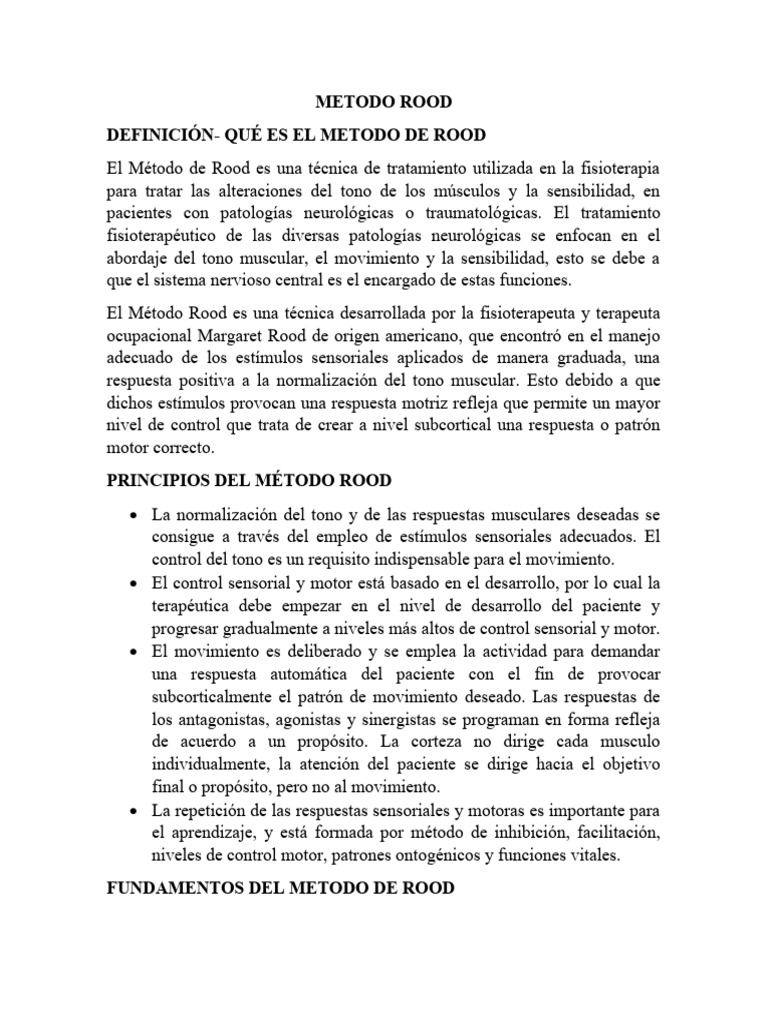 Metodo Rood | PDF | Músculo | Contracción muscular Metodo Rood | PDF | Músculo | Contracción muscular