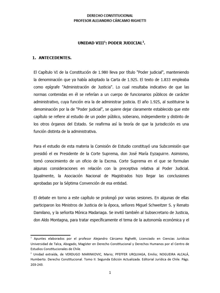 Unidad Viii Poder Judicial | PDF | Judicaturas | Jurisdicción