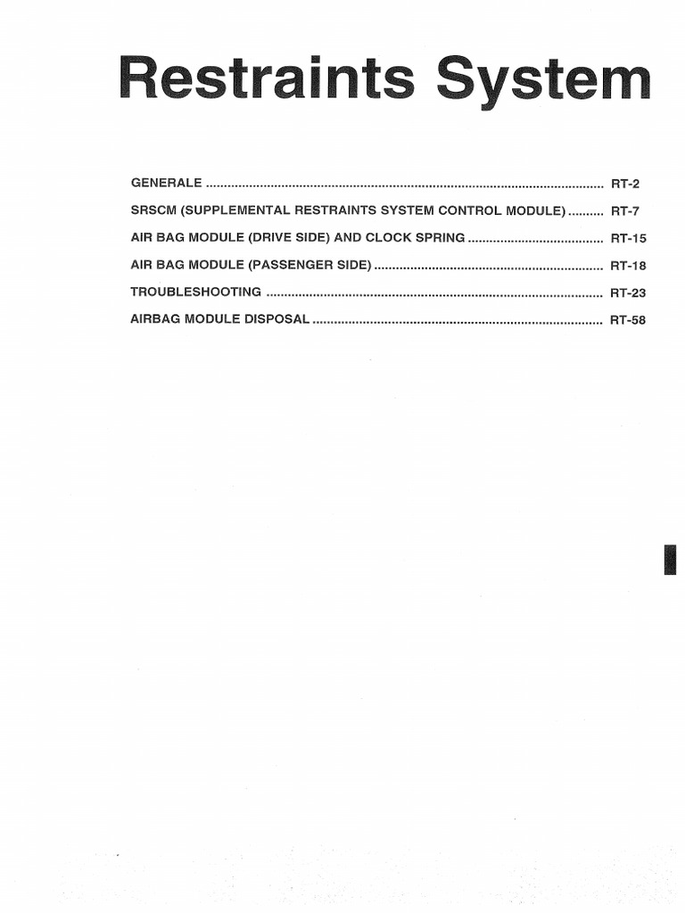 Hyundai Matrix 2001-2013 RT Restraints System | PDF