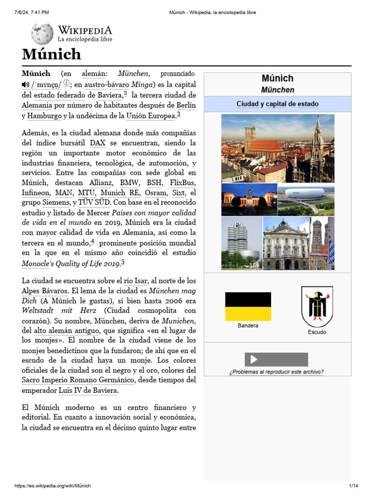 Múnich | PDF | Munich