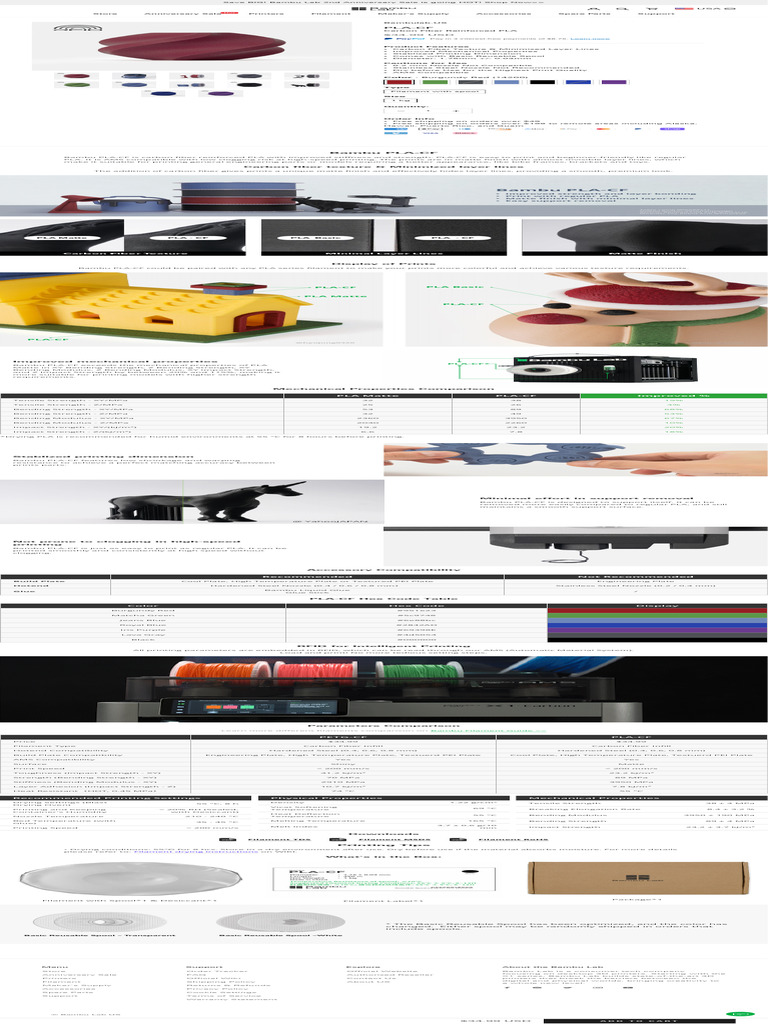 PLA-CF Bambu Lab US | PDF | Strength Of Materials | Steel