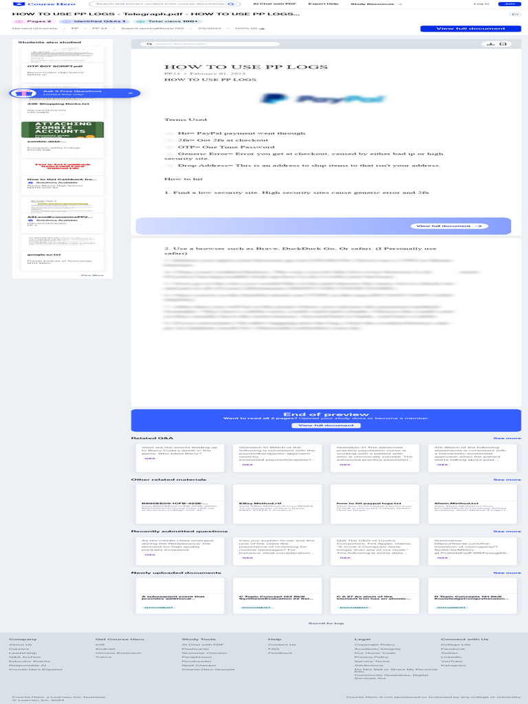 How To Use PP Logs - Tips For Successful PayPal Payments and - Course ...