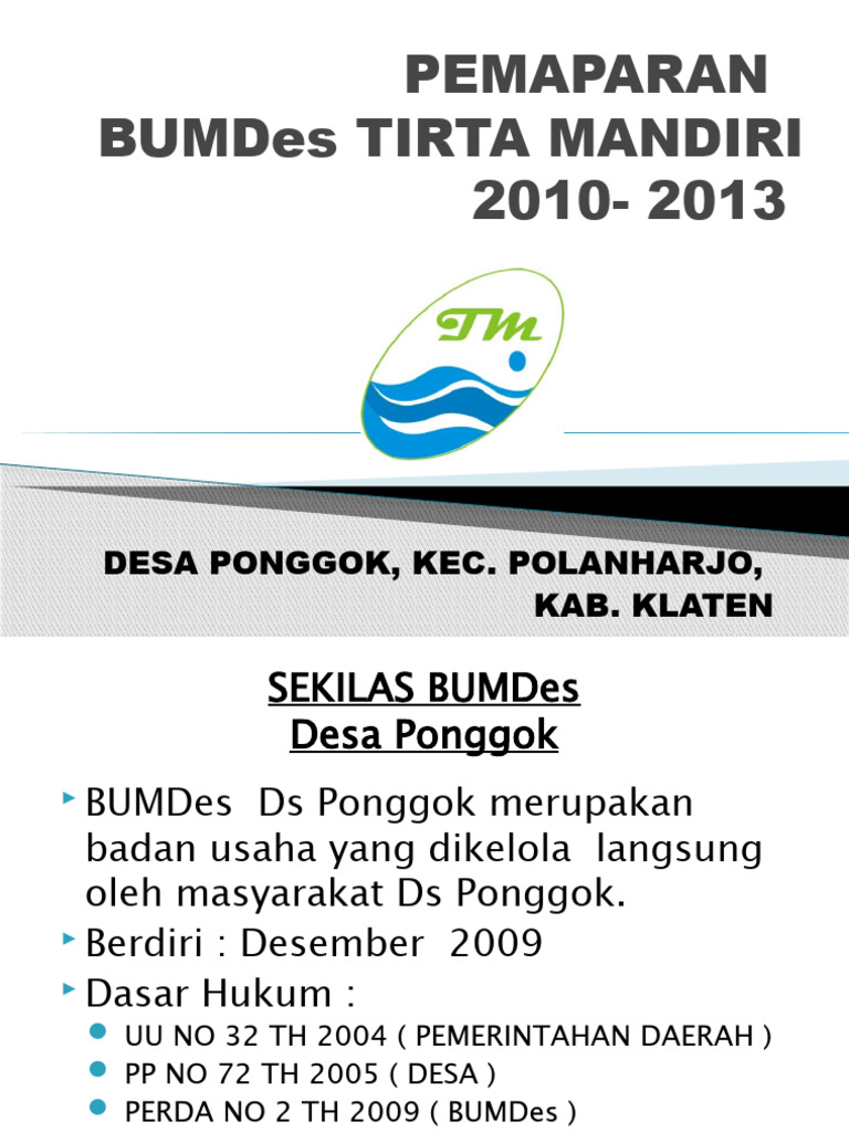 cONTOH BUMDes | PDF | Griya & Taman