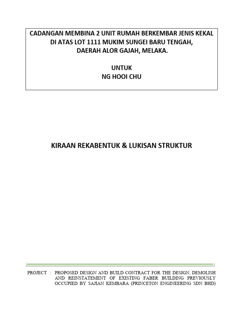 STRUCTURAL REPORT NG HOOI CHU | PDF | Beam (Structure) | Mechanical ...