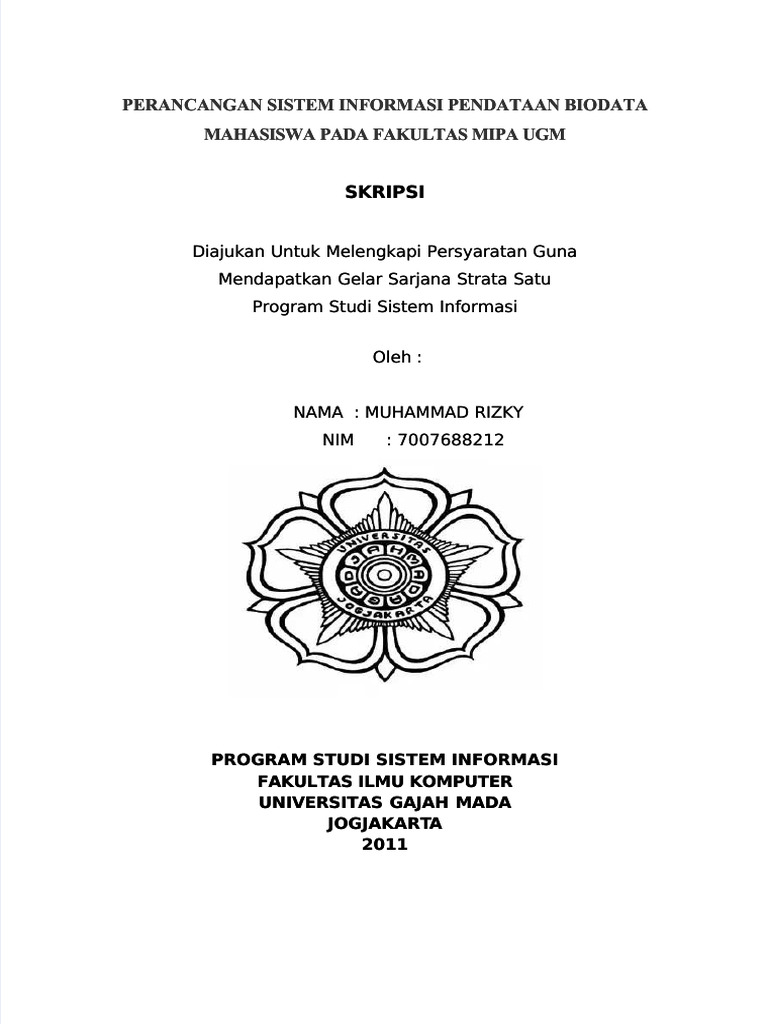 Sistem Informasi Biodata Mahasiswa UGM | PDF | Komputer