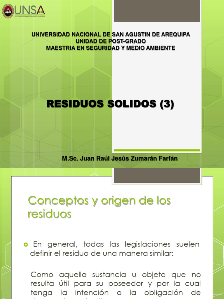 1.3 Que Son Residuos Solidos | PDF | Residuos | Vertedero