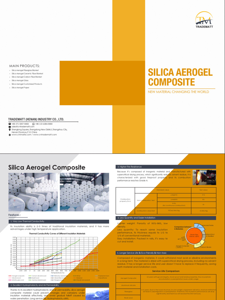 Aerogel Insulation Material Brochure | PDF | Thermal Insulation ...