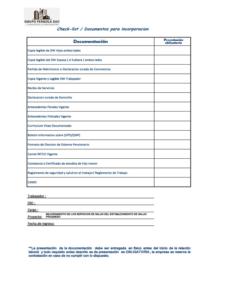FICHA DE INGRESO PERSONAL Rev 1 | Descargar gratis PDF | Documento de ...