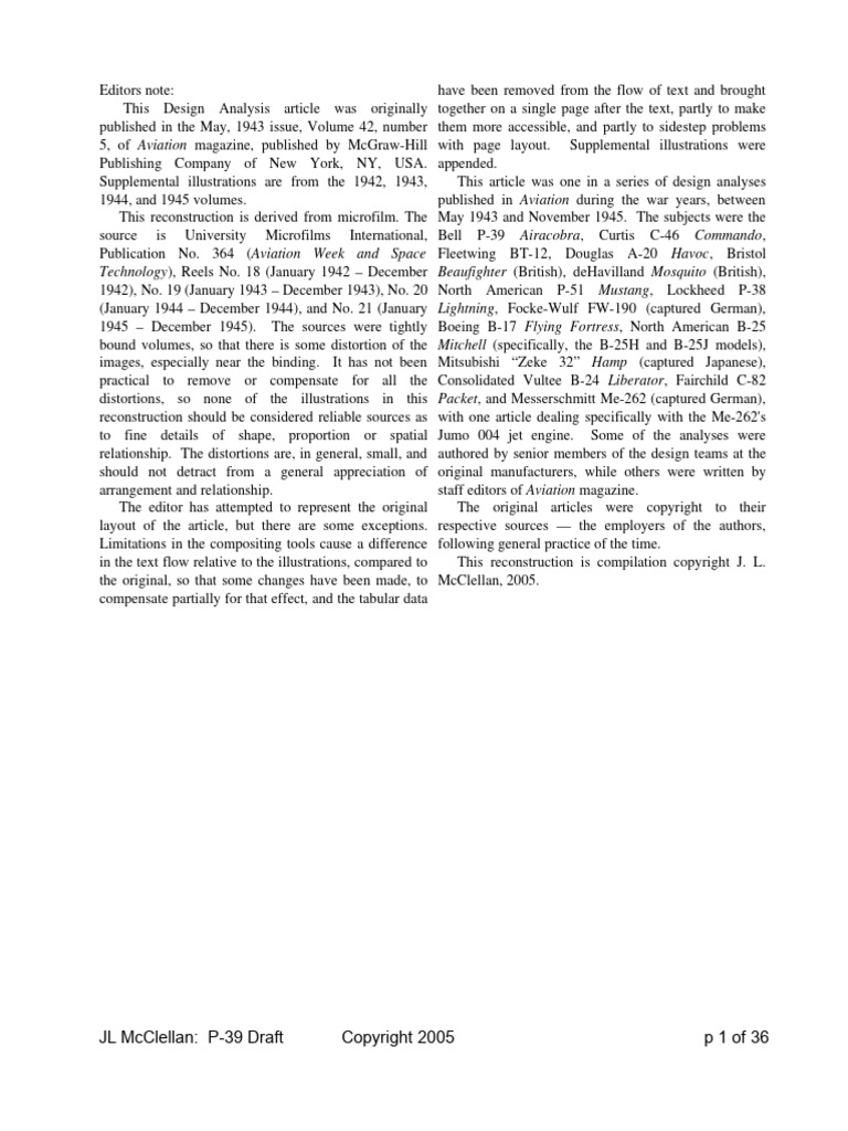 P39 Draft | PDF | Flap (Aeronautics) | Fuselage