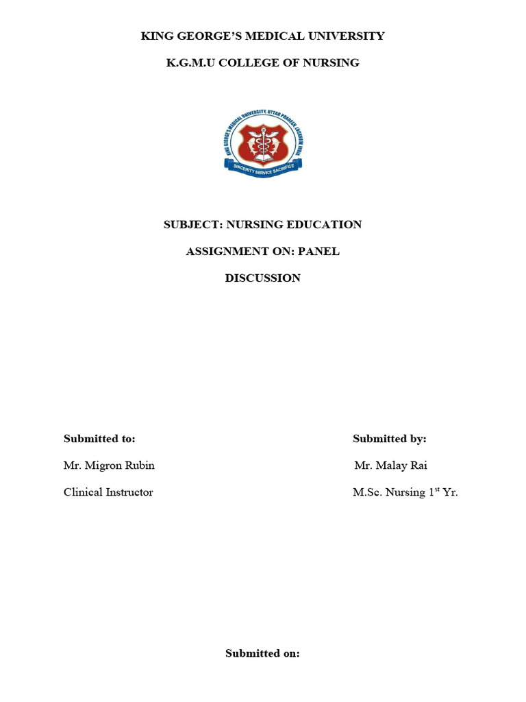 Assgnmnt 16 - Panel Discussion | PDF | Thought | Information