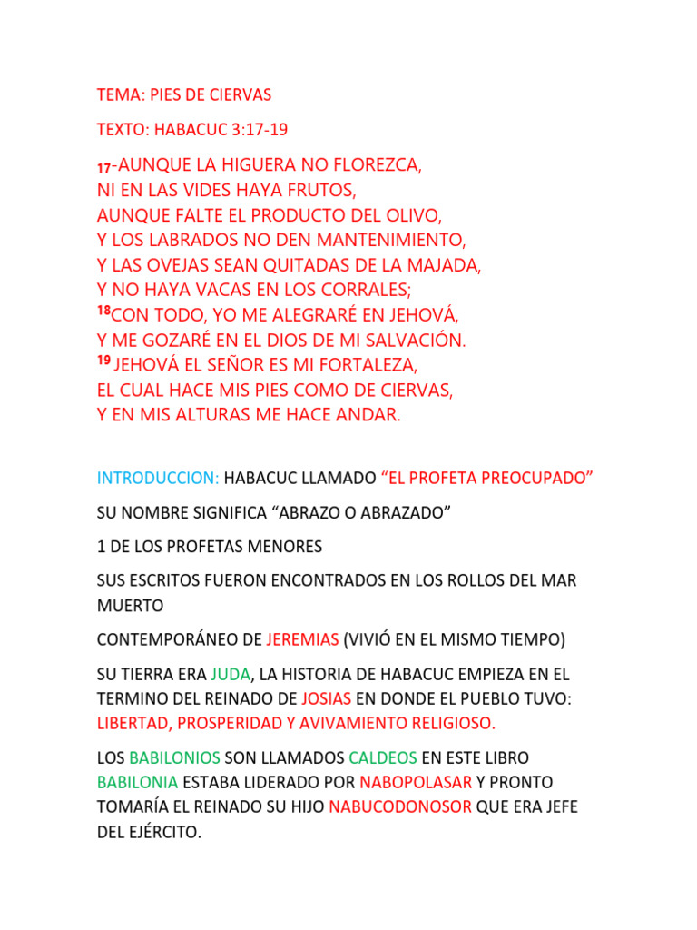 Habacuc 3 | PDF