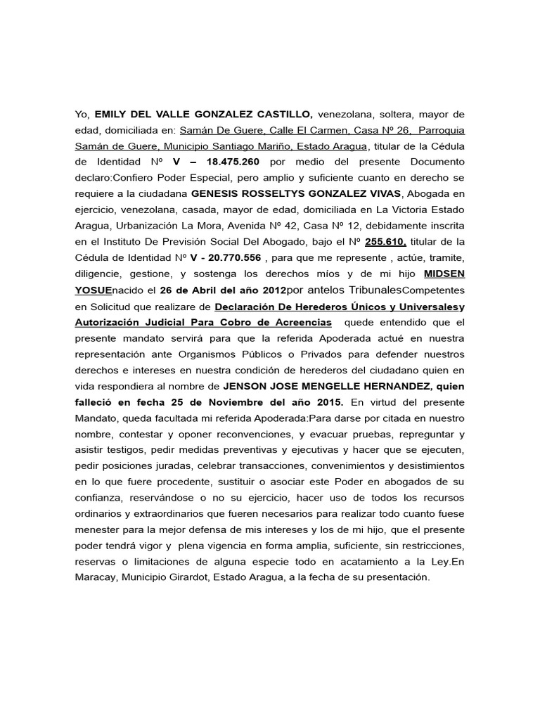 PODER - EMILY - GONZALEZ (2) Unic Univ Herd | PDF