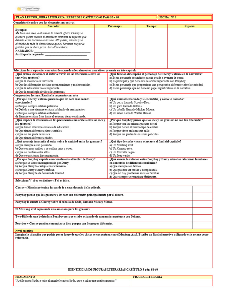 CAPITULO 3 FICHA 5 Y 6 Estudiante | PDF