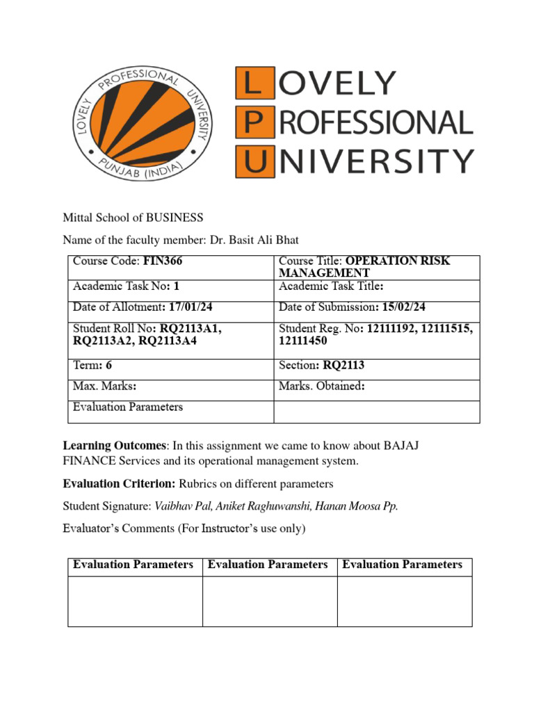 Operation Risk Management CA01 | PDF | Computer Security | Security