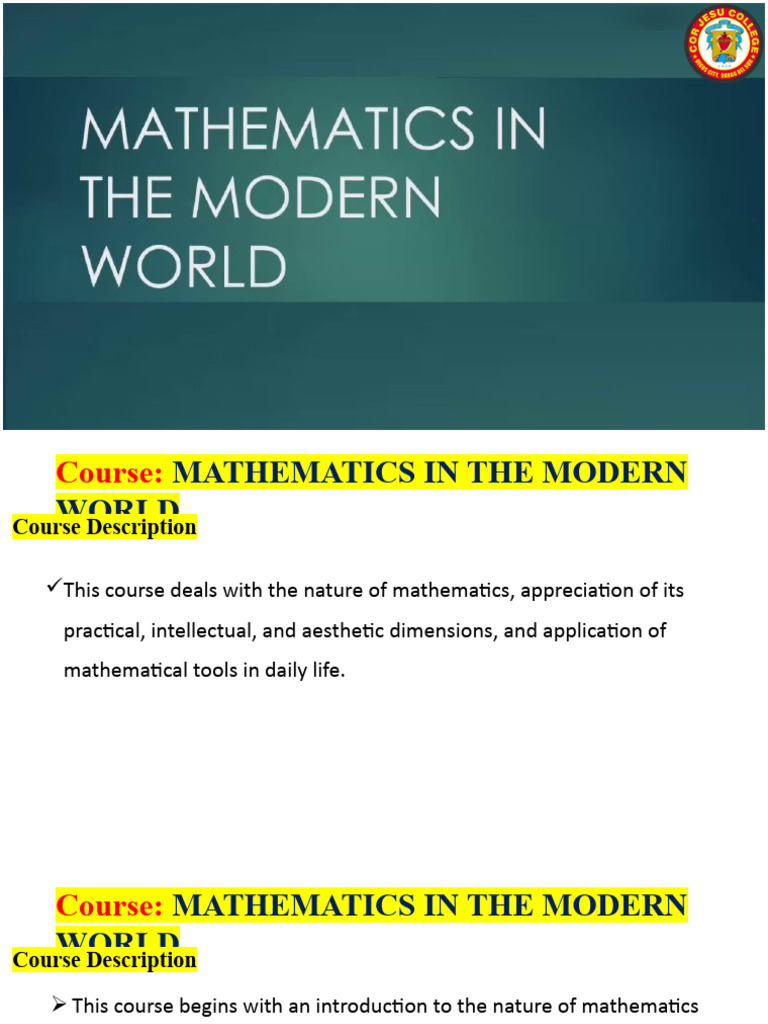 1.1 - Patterns and Numbers in Nature and The World | PDF | Mathematics | Pattern