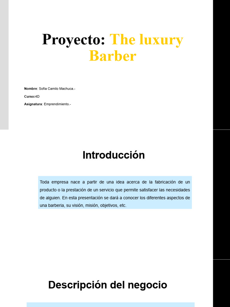 Proyecto Barberia Final | PDF | Marketing | Análisis FODA