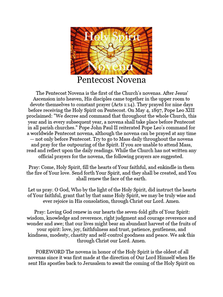 Pentecost-Novena | Download Free PDF | Pentecost | Prayer