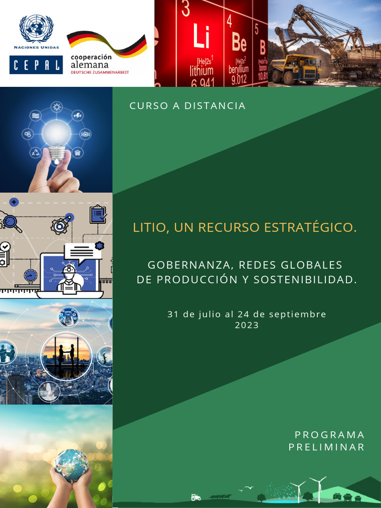 Programa Preliminar Curso Litio 2023v2 | PDF | Sustentabilidad | Minería