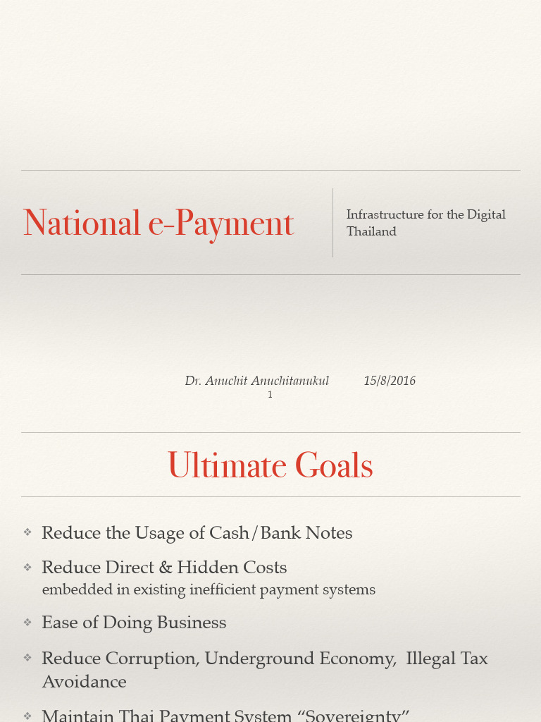 National E-Payment. | PDF | Payments | Payment System